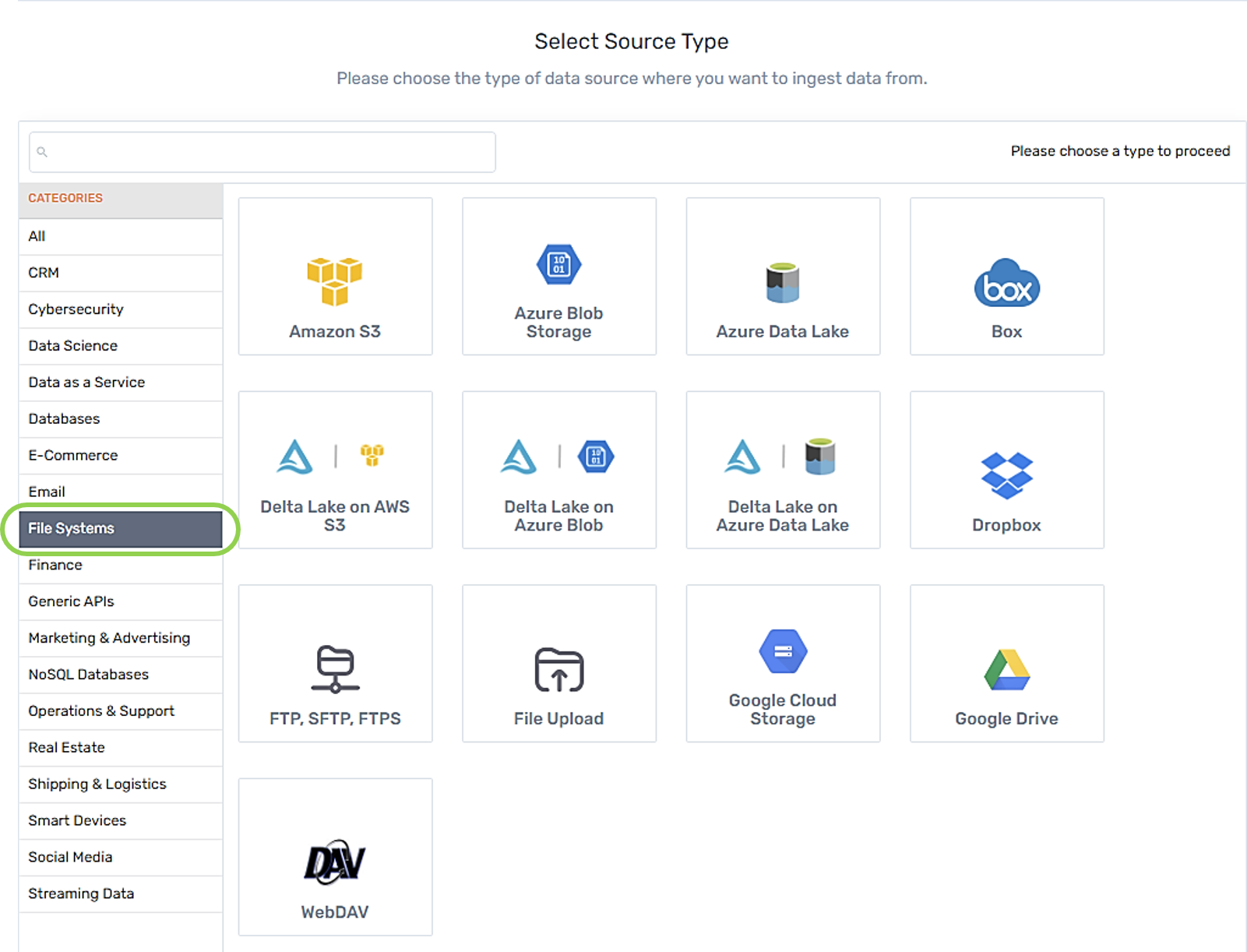 Common Setup for File-Based Storage Systems | Nexla Docs